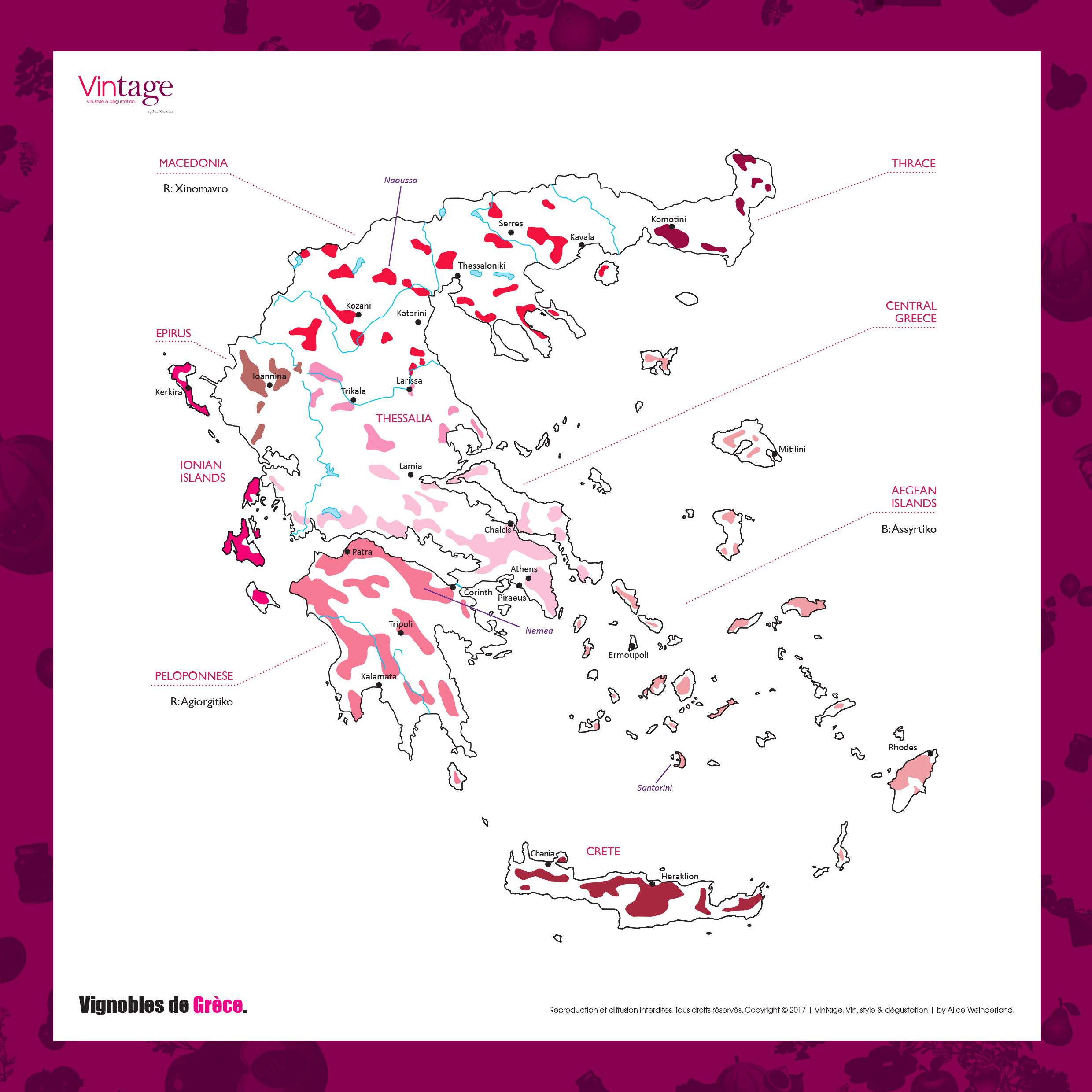 Carte des vins | Grèce. - Vintage